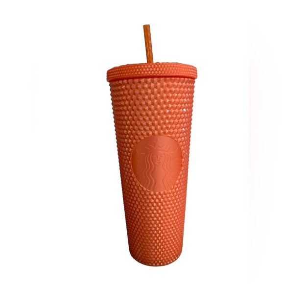 Starbucks | Kitchen | Starbucks New Fall 222 Orange Studded Plastic ...